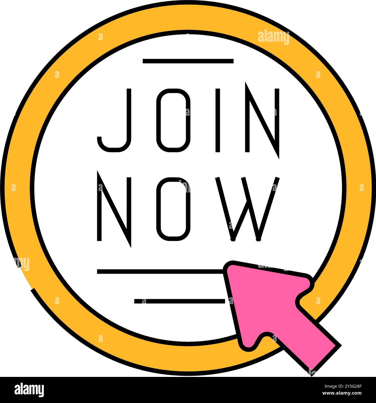 join now registration icon color illustration Stock Vector Image & Art ...