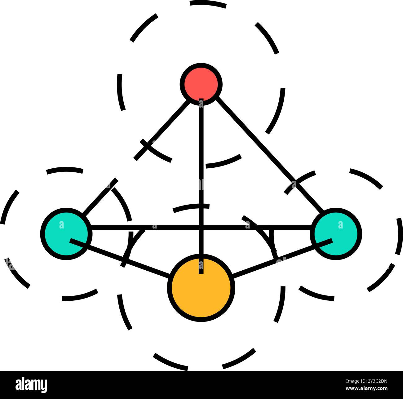 element molecular structure icon color illustration Stock Vector Image ...