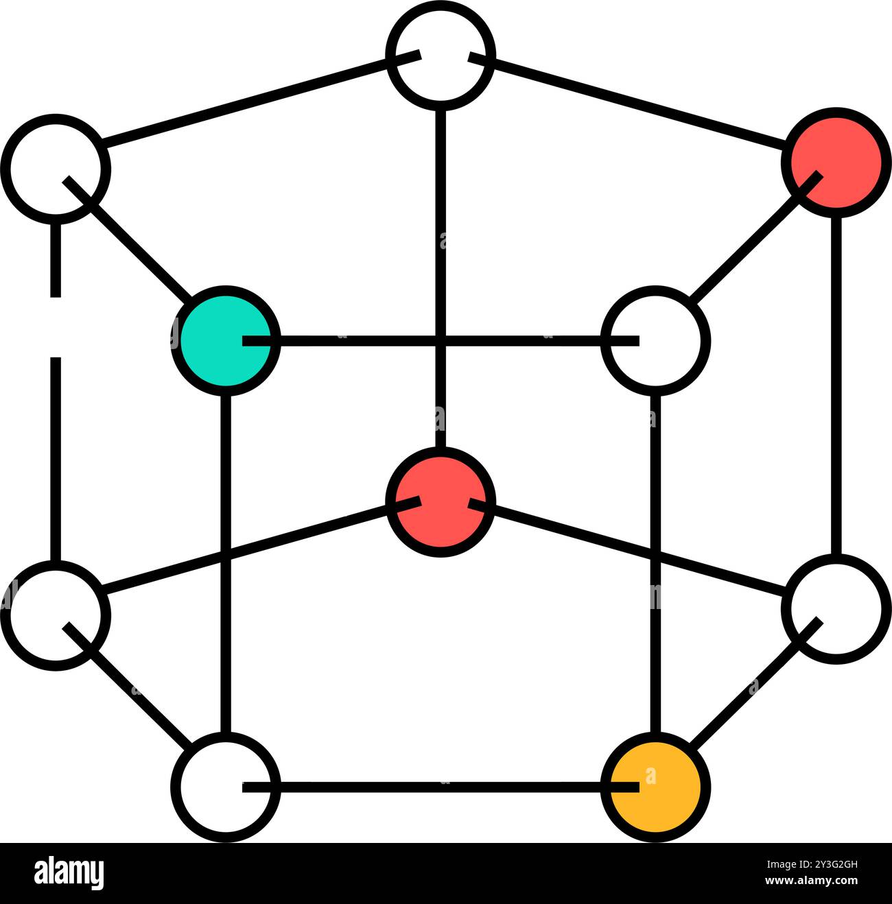 particle molecular structure icon color illustration Stock Vector Image ...