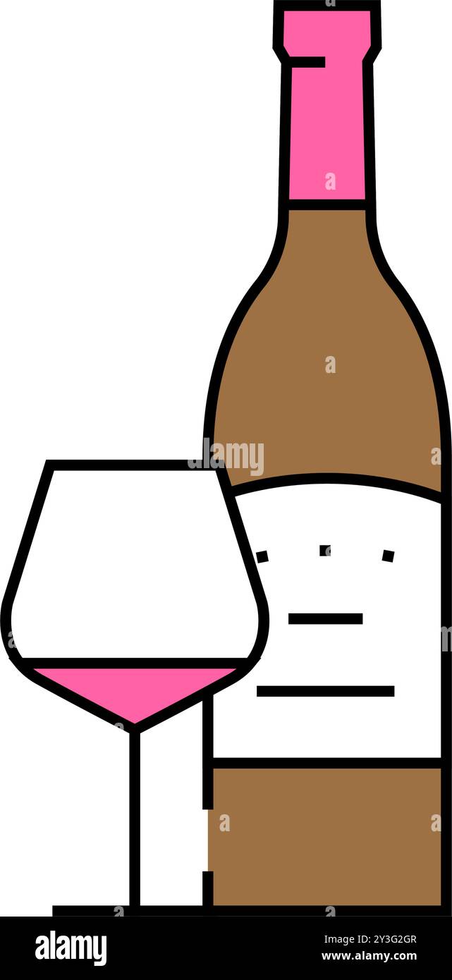 Rose red wine cheese Stock Vector Images - Alamy