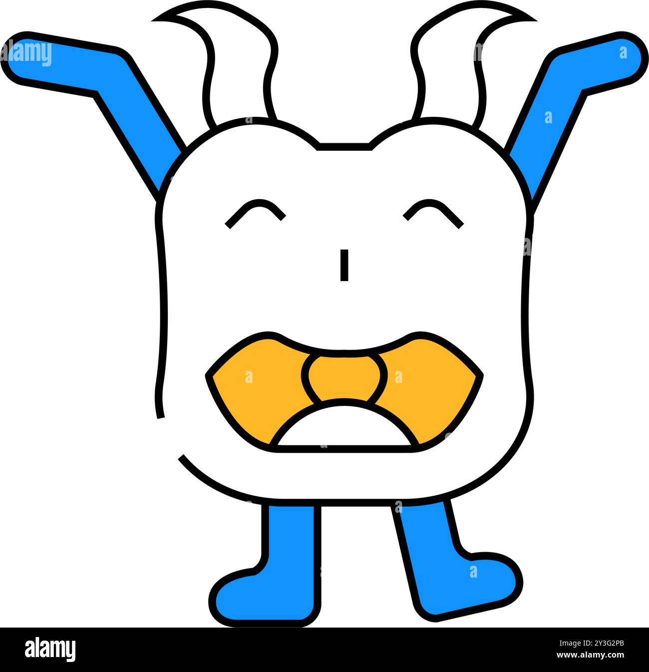 happy monster funny icon color illustration Stock Vector Image & Art ...