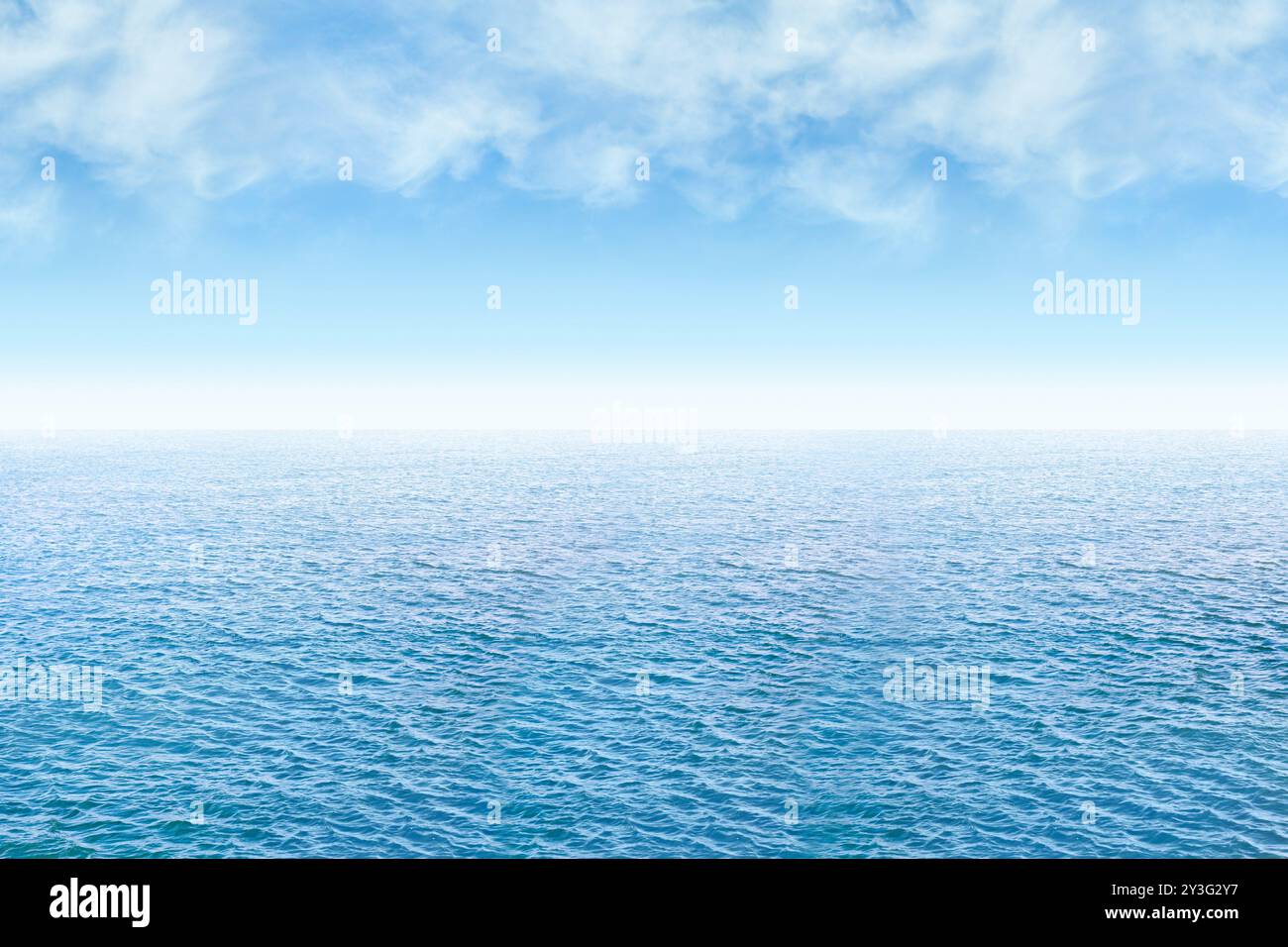 Seascape panorama of gentle blue seawater background. Natural ...