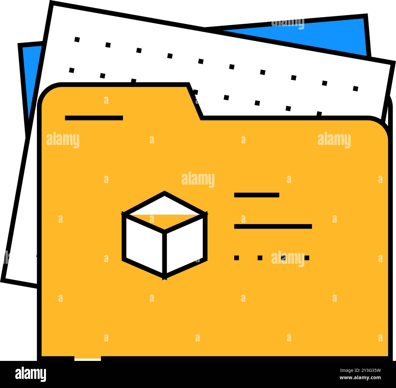 project folder icon color illustration Stock Vector Image & Art - Alamy