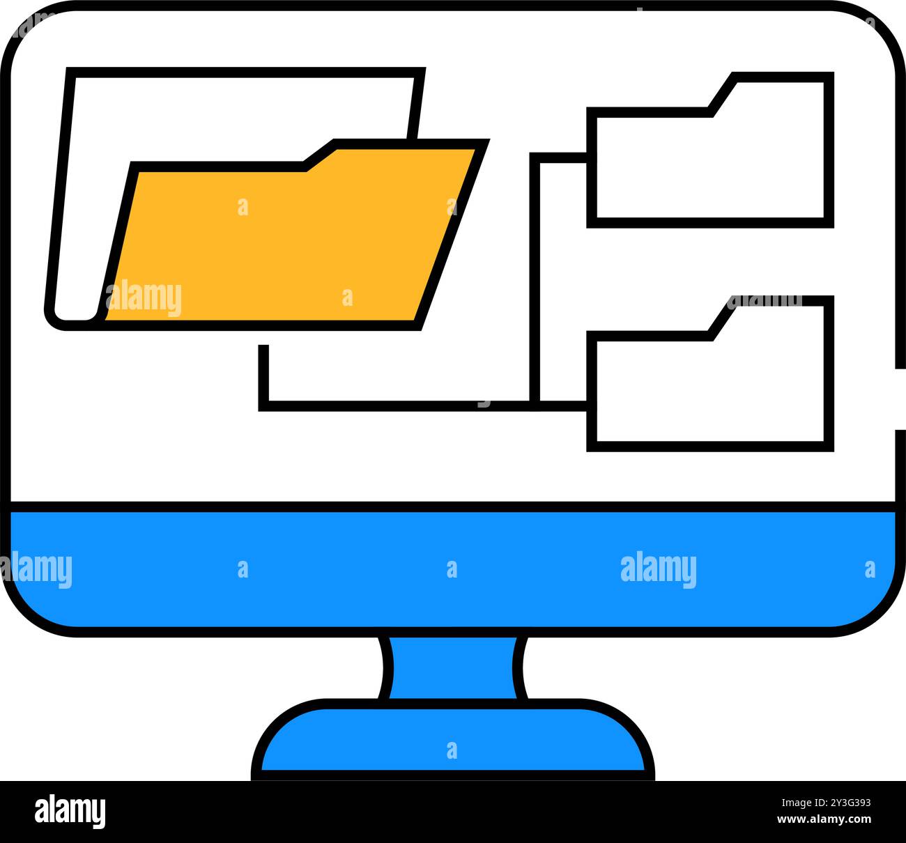 computer folder icon color illustration Stock Vector Image & Art - Alamy