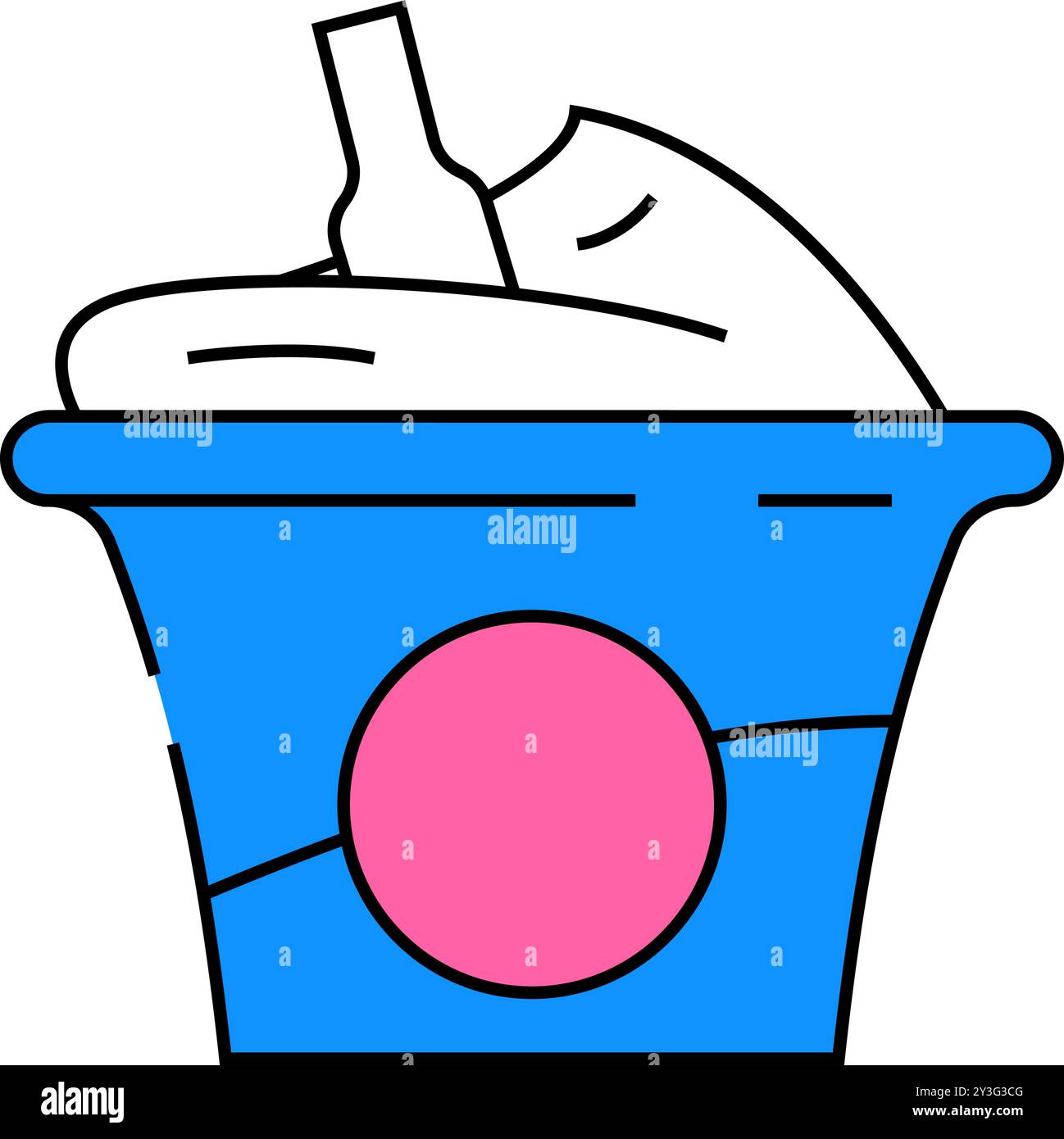 greek yogurt milk product icon color illustration Stock Vector Image ...