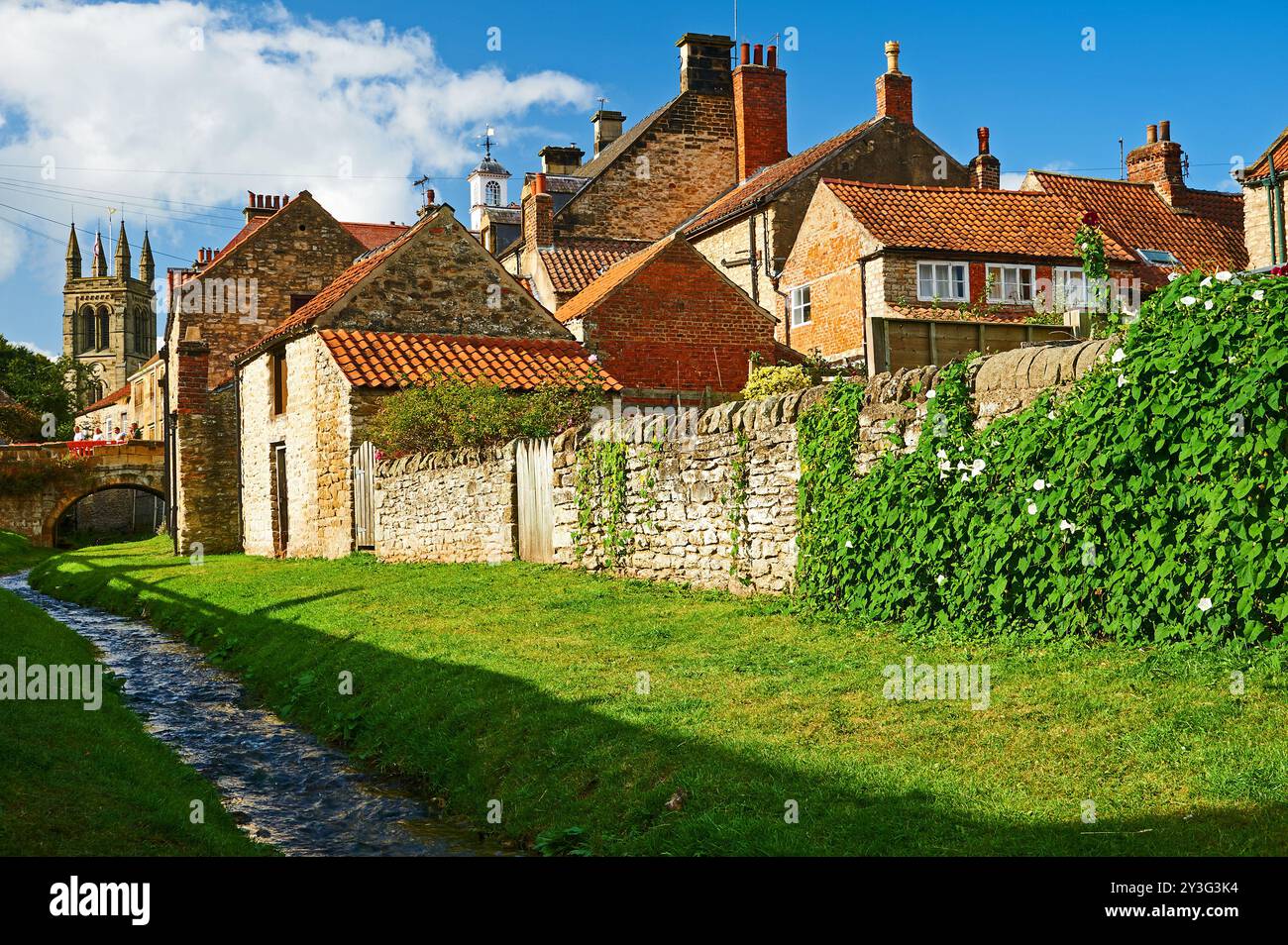 Historic market town of Helmsley in North Yorkshire on a summer ...