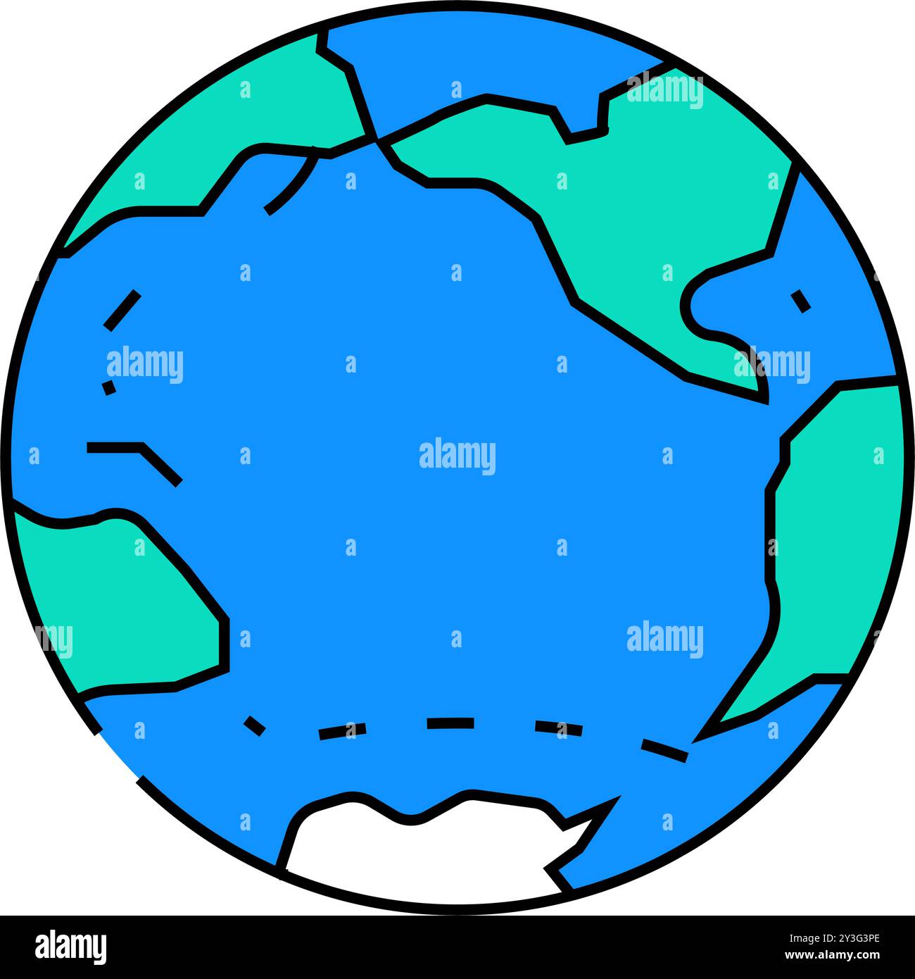 pacific ocean map icon color illustration Stock Vector Image & Art - Alamy