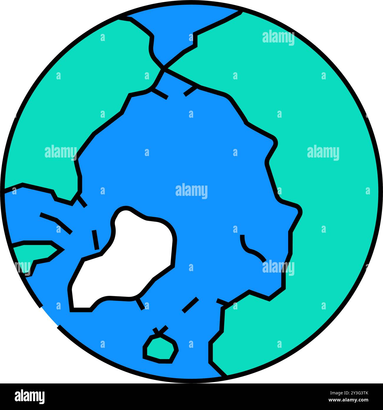 arctic ocean map icon color illustration Stock Vector Image & Art - Alamy