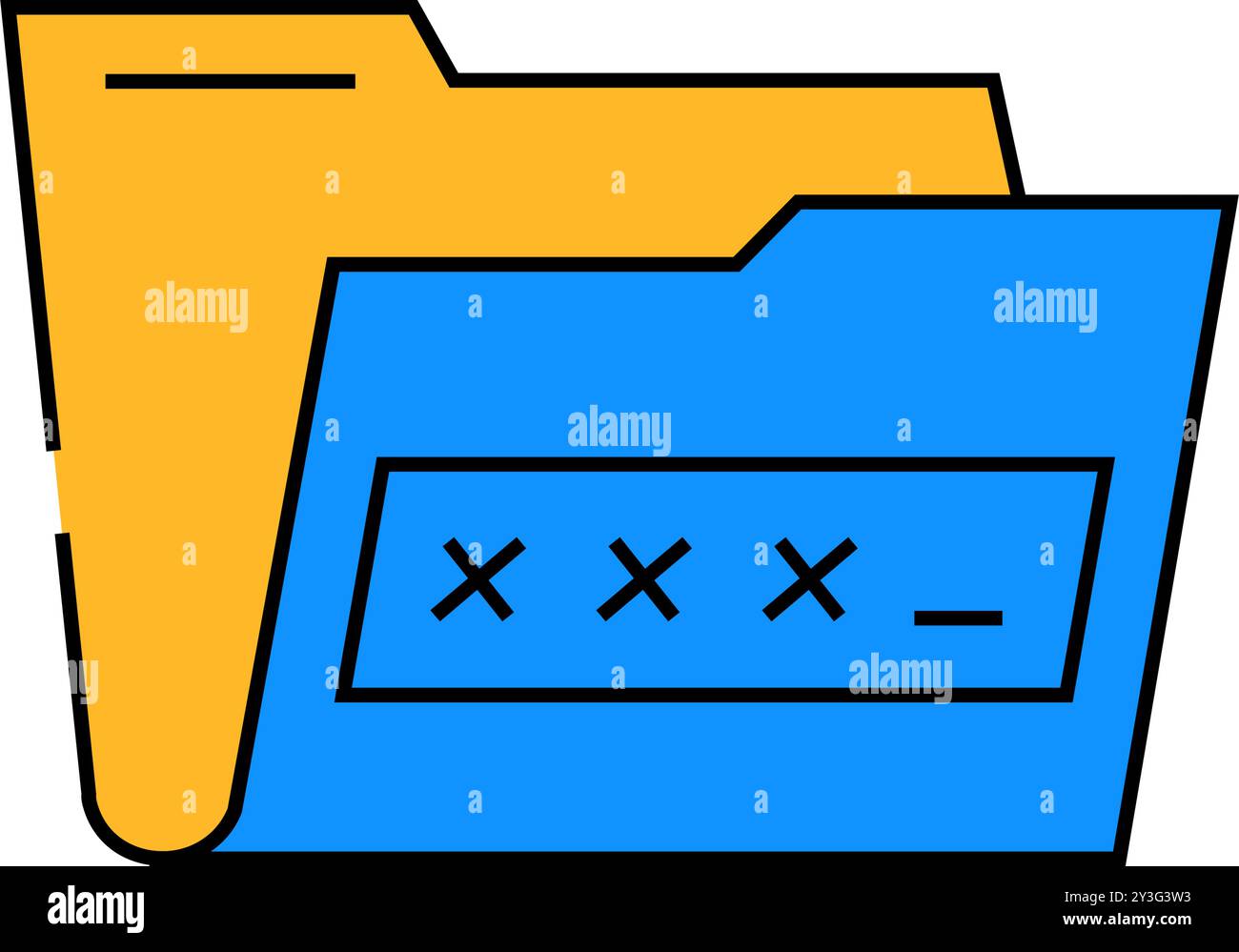lock folder icon color illustration Stock Vector Image & Art - Alamy