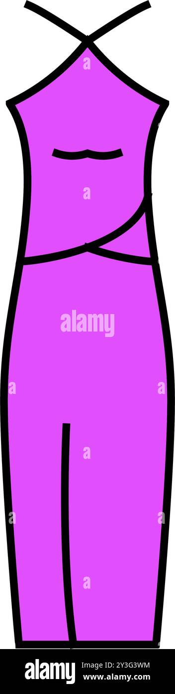 halter wedding dress icon color illustration Stock Vector Image & Art ...