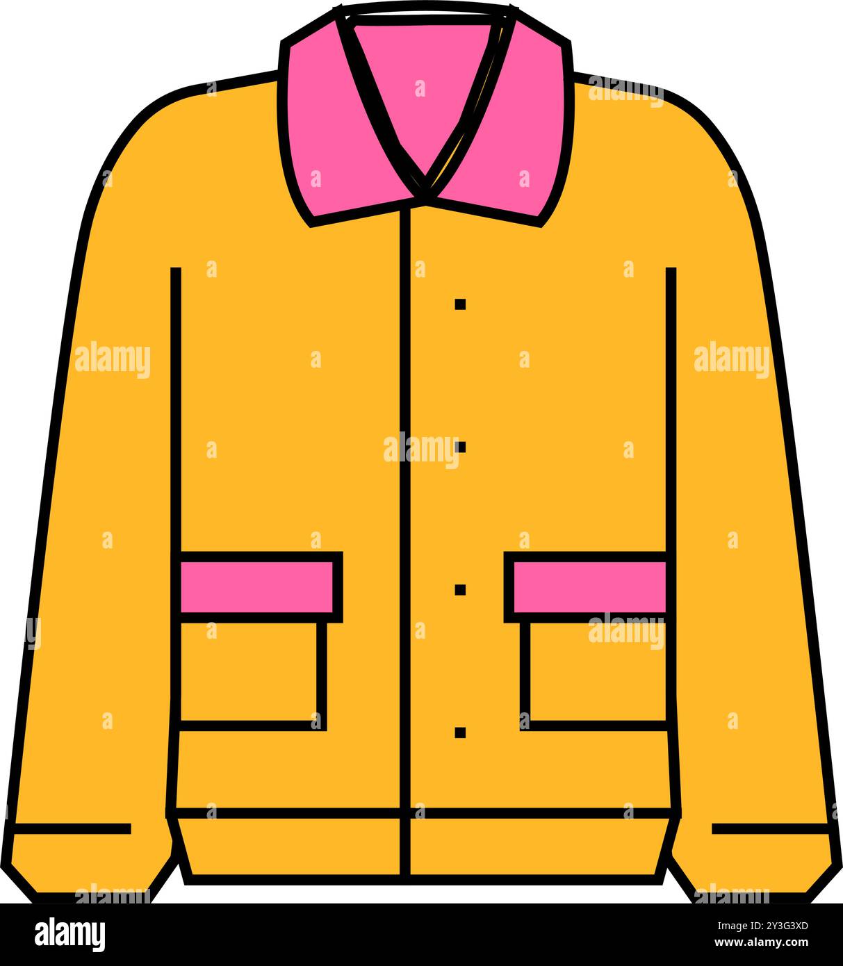 wool jacket outerwear female icon color illustration Stock Vector Image ...
