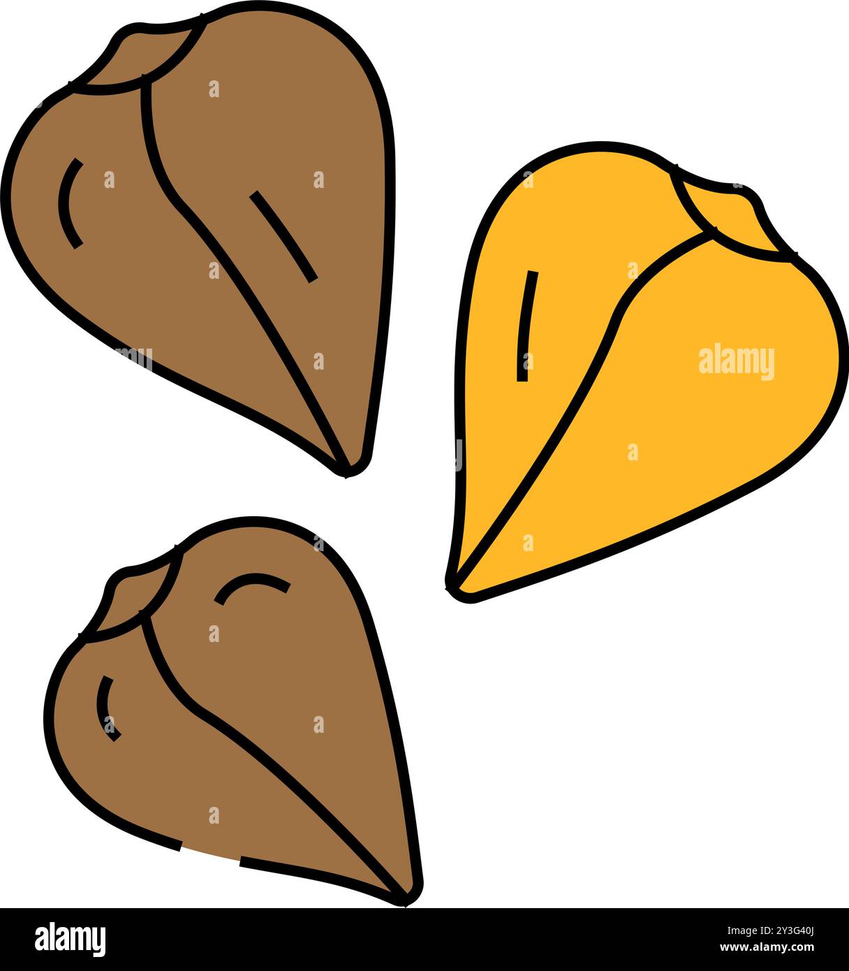 buckwheat grain healthy icon color illustration Stock Vector Image ...