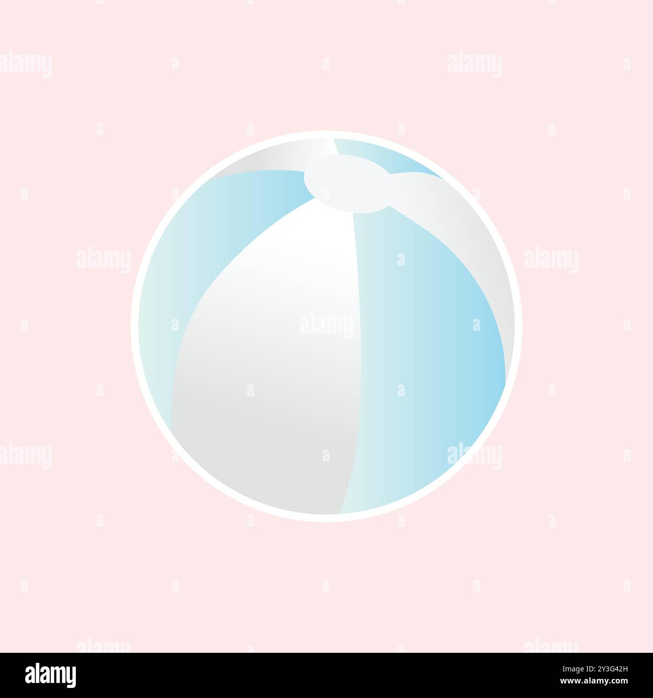 Colorful beach ball vector illustration, Yellow, Green, Red, Blue, Blue ...