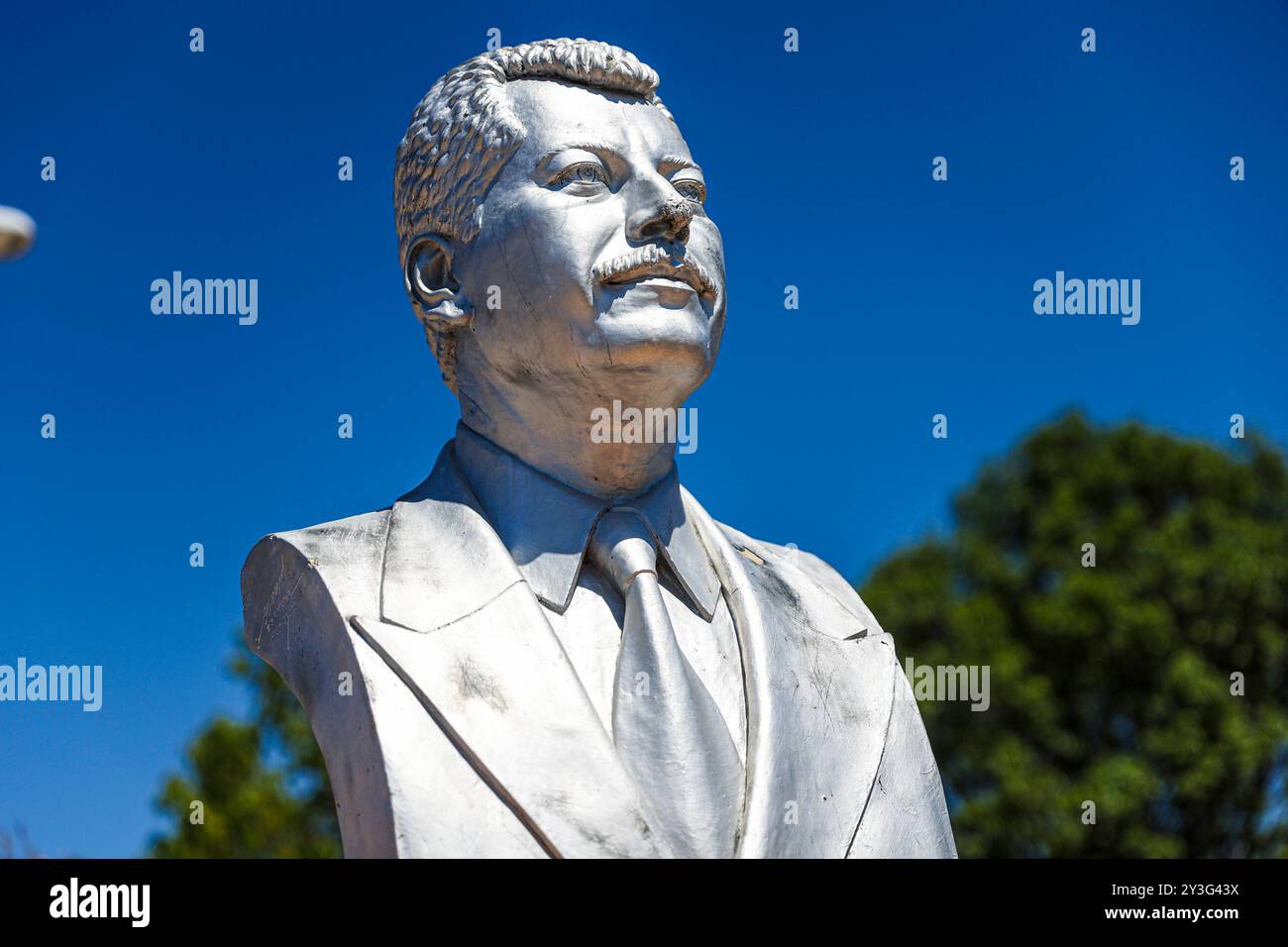 Monument to Luis Donaldo Colosio in the town of Las Delicias on the ...