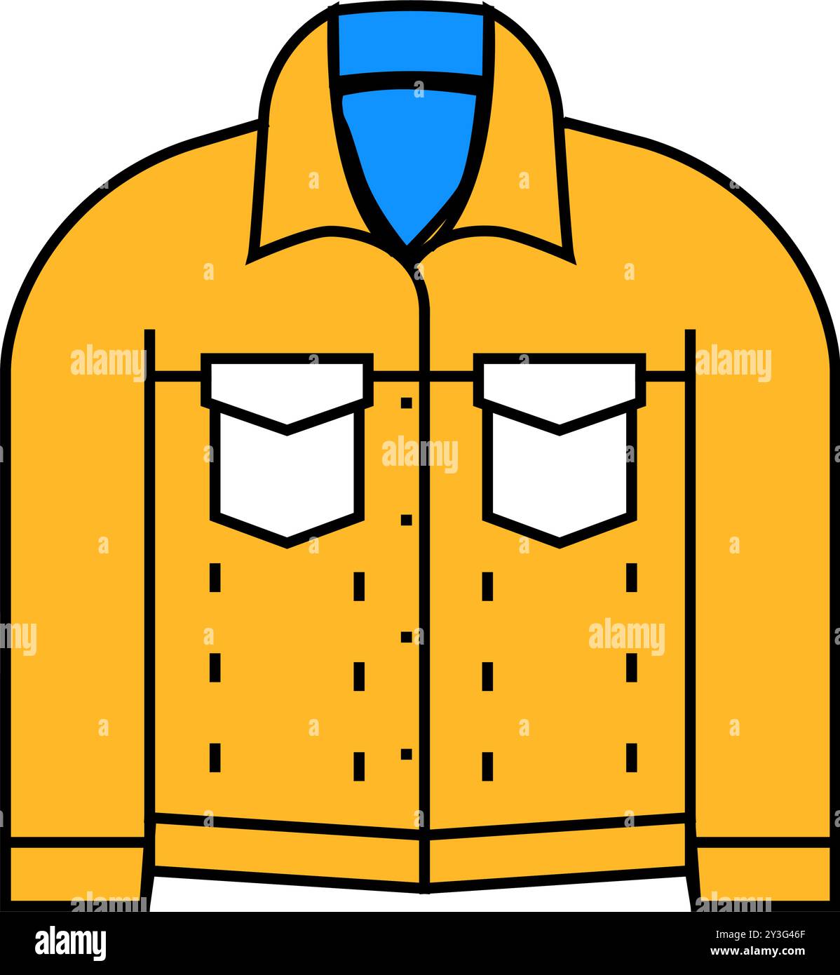 Blue denim jacket pants Stock Vector Images - Alamy