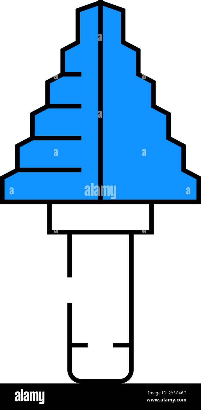 step drill bit icon color illustration Stock Vector Image & Art - Alamy