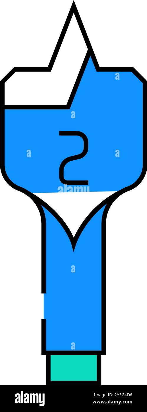 spade drill bit icon color illustration Stock Vector Image & Art - Alamy