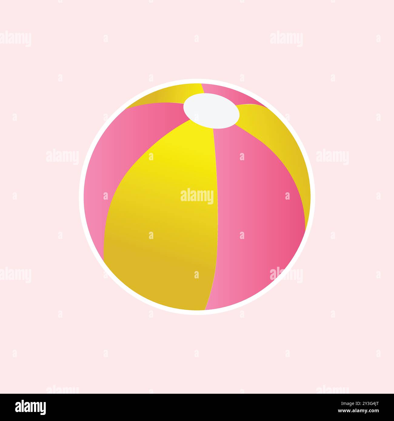 Colorful beach ball vector illustration, Yellow, Green, Red, Blue, Blue ...