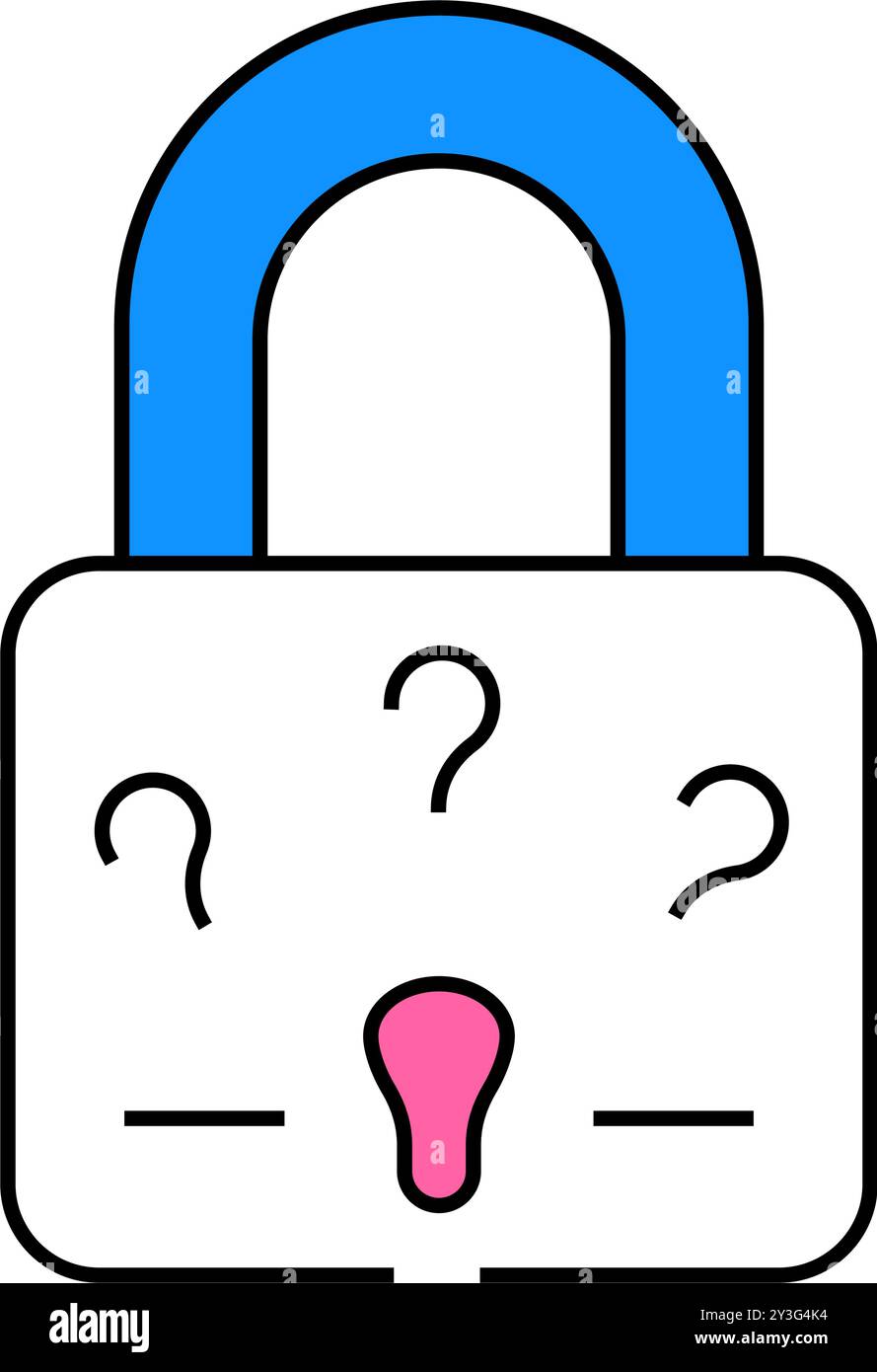 secret padlock icon color illustration Stock Vector Image & Art - Alamy
