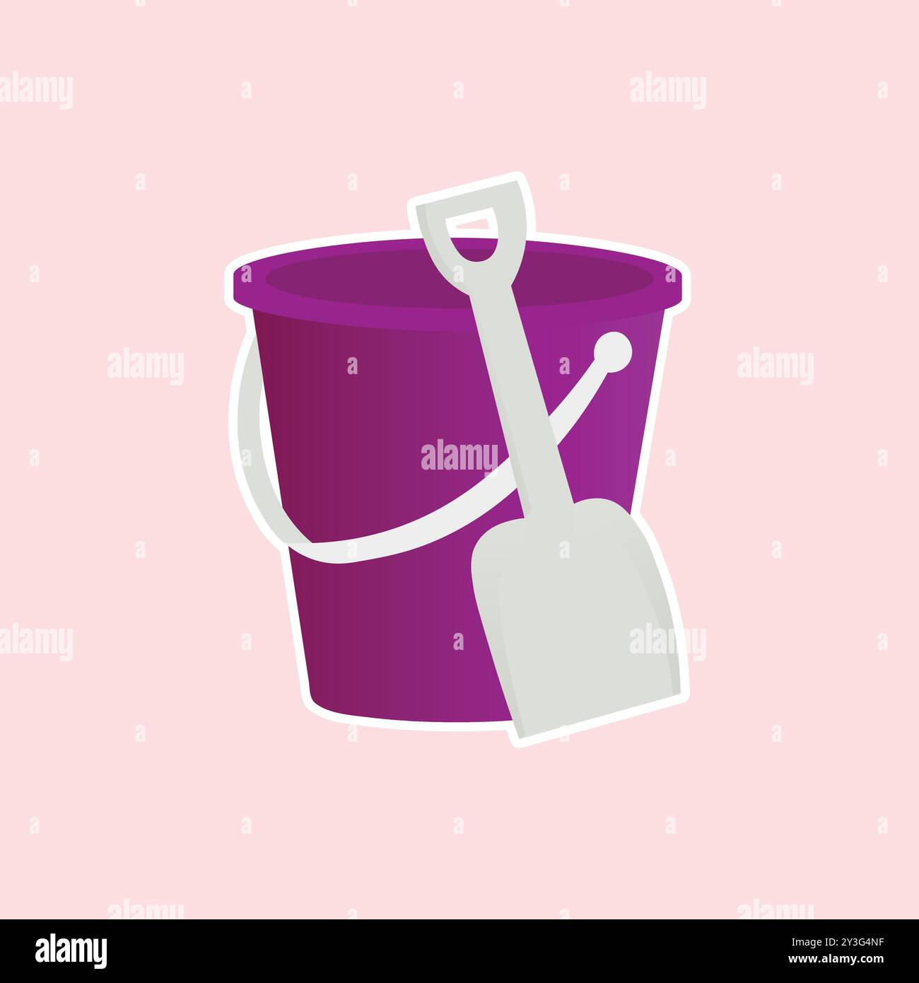 A sand bucket on white background illustration, vector illustration of ...