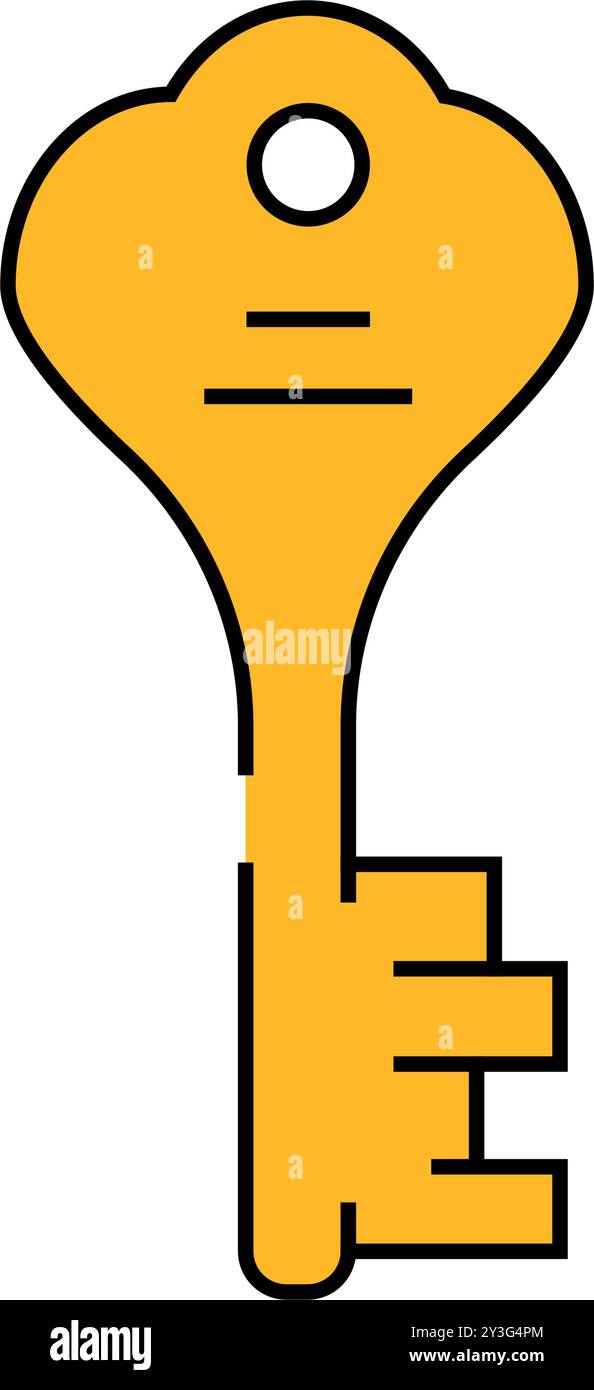 key padlock icon color illustration Stock Vector Image & Art - Alamy