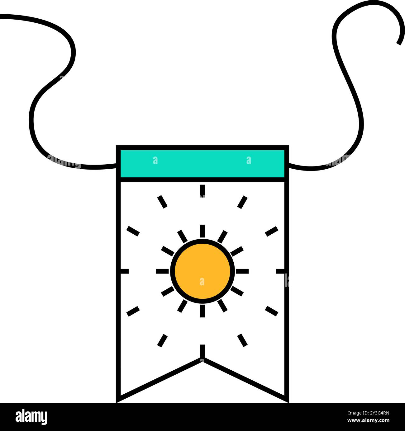 pennant flag map icon color illustration Stock Vector Image & Art - Alamy