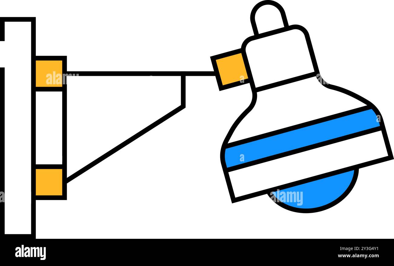 wall lamp ceiling icon color illustration Stock Vector Image & Art - Alamy