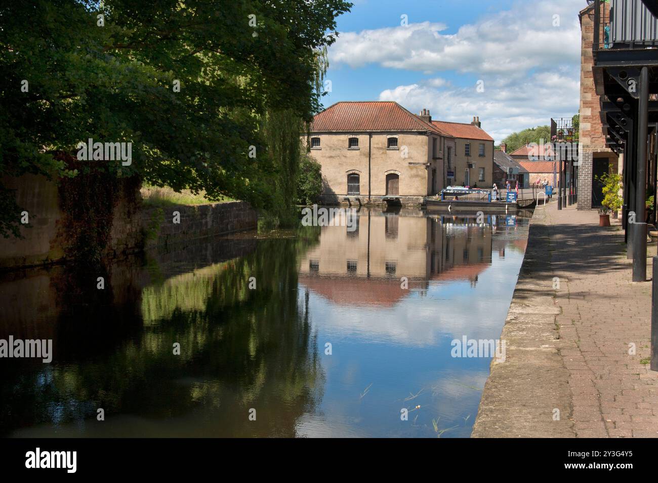 Ripon canal basin, River Ure, Ripon, North Yorkshire, England Stock ...