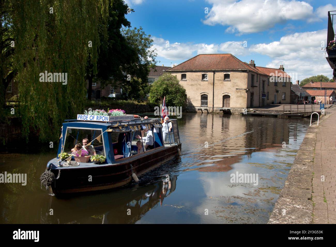 Ripon canal basin, River Ure, Ripon, North Yorkshire, England Stock ...