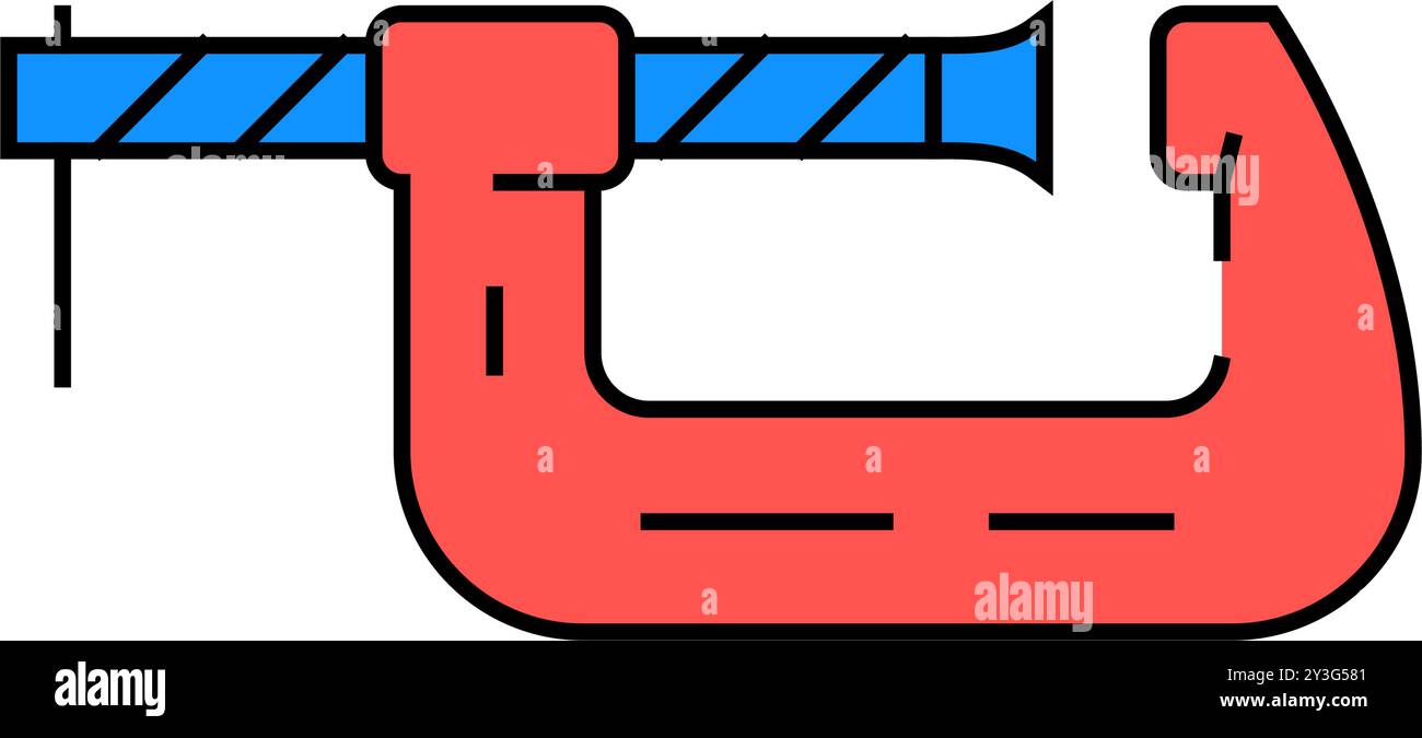 c clamp icon color illustration Stock Vector Image & Art - Alamy
