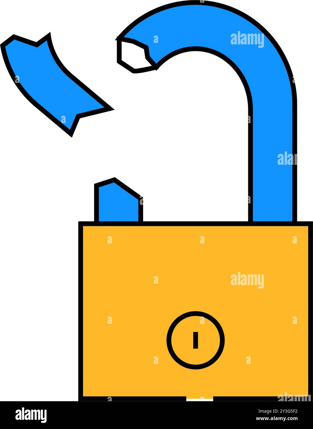 unlock padlock icon color illustration Stock Vector Image & Art - Alamy