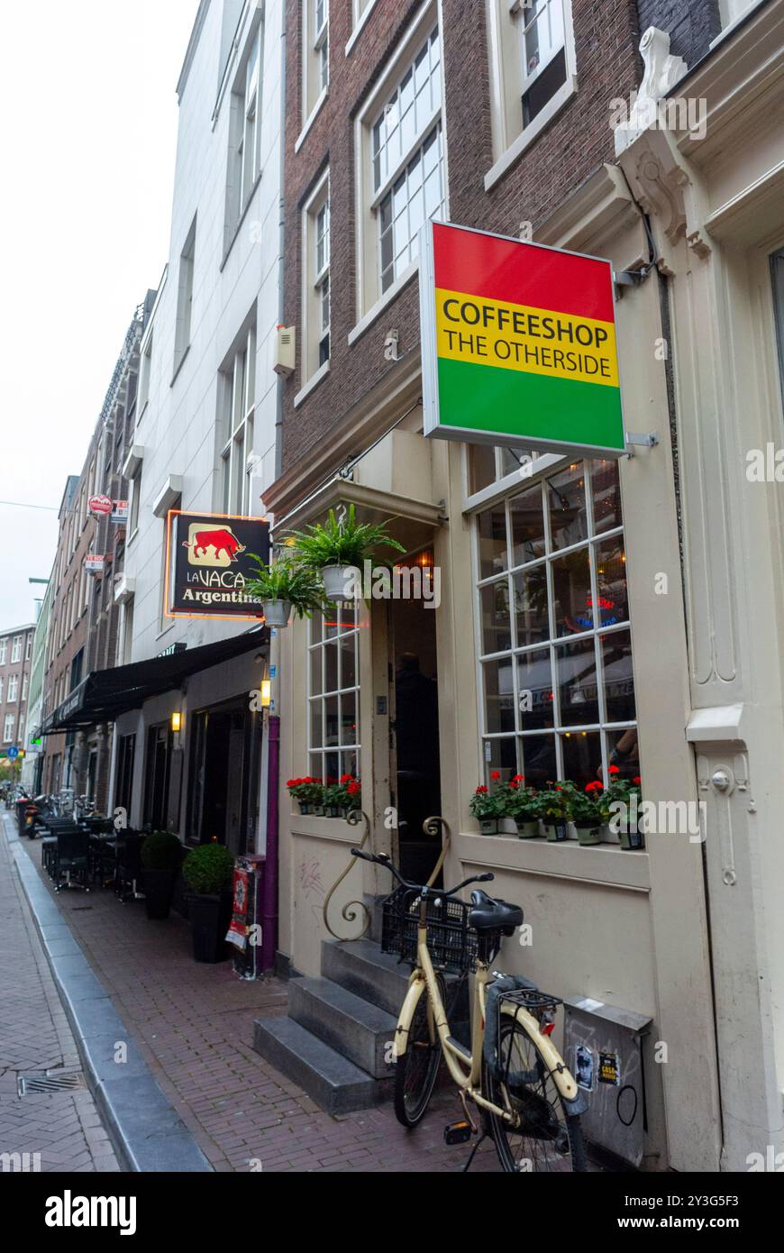 Amsterdam, Holland, Street Scene, Terrace, Hemp Cannabis Coffee Shop ...
