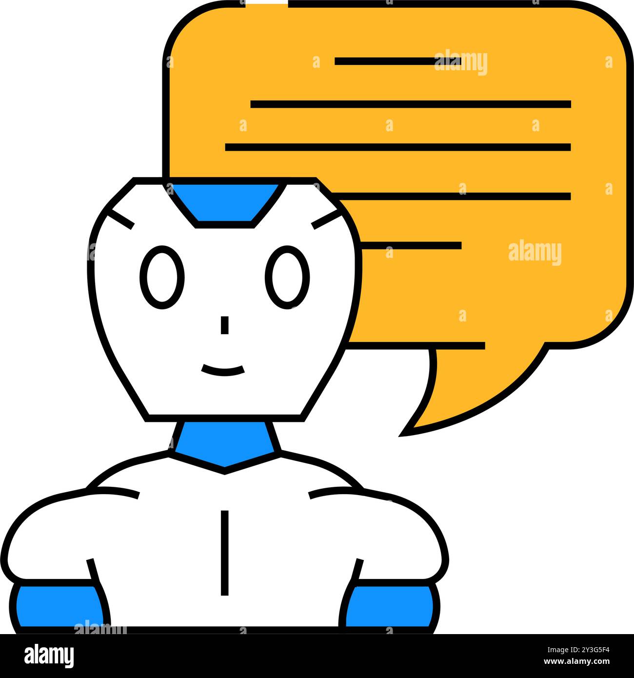 communication chat bot icon color illustration Stock Vector Image & Art ...