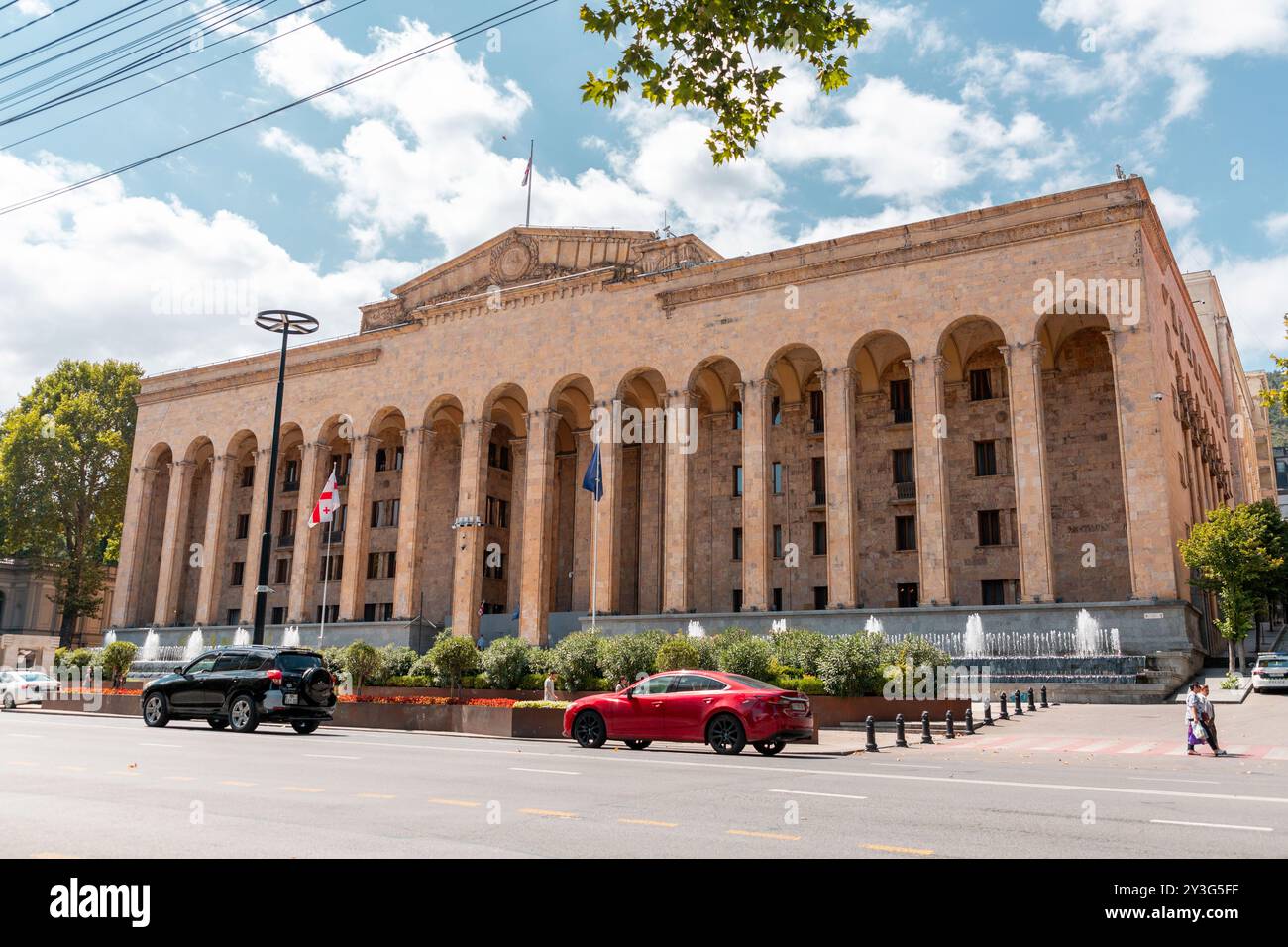 Tbilisi, Georgia - 12 AUG, 2024: The Parliament of Georgia Building is ...