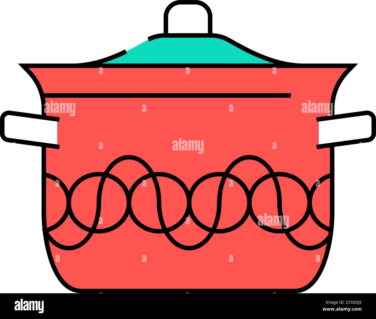 silver pot cooking icon color illustration Stock Vector Image & Art - Alamy