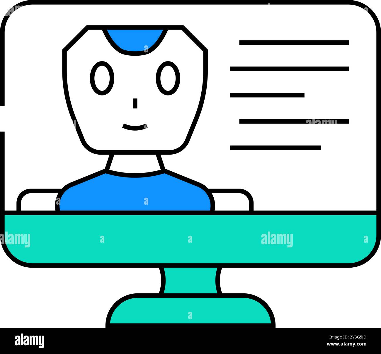 Chatbot robot color icon Cut Out Stock Images & Pictures - Alamy