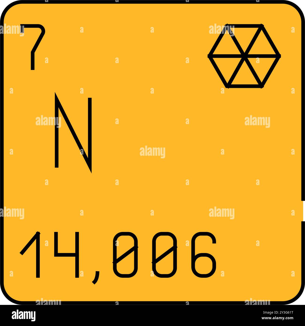 nitrogen chemical element icon color illustration Stock Vector Image ...