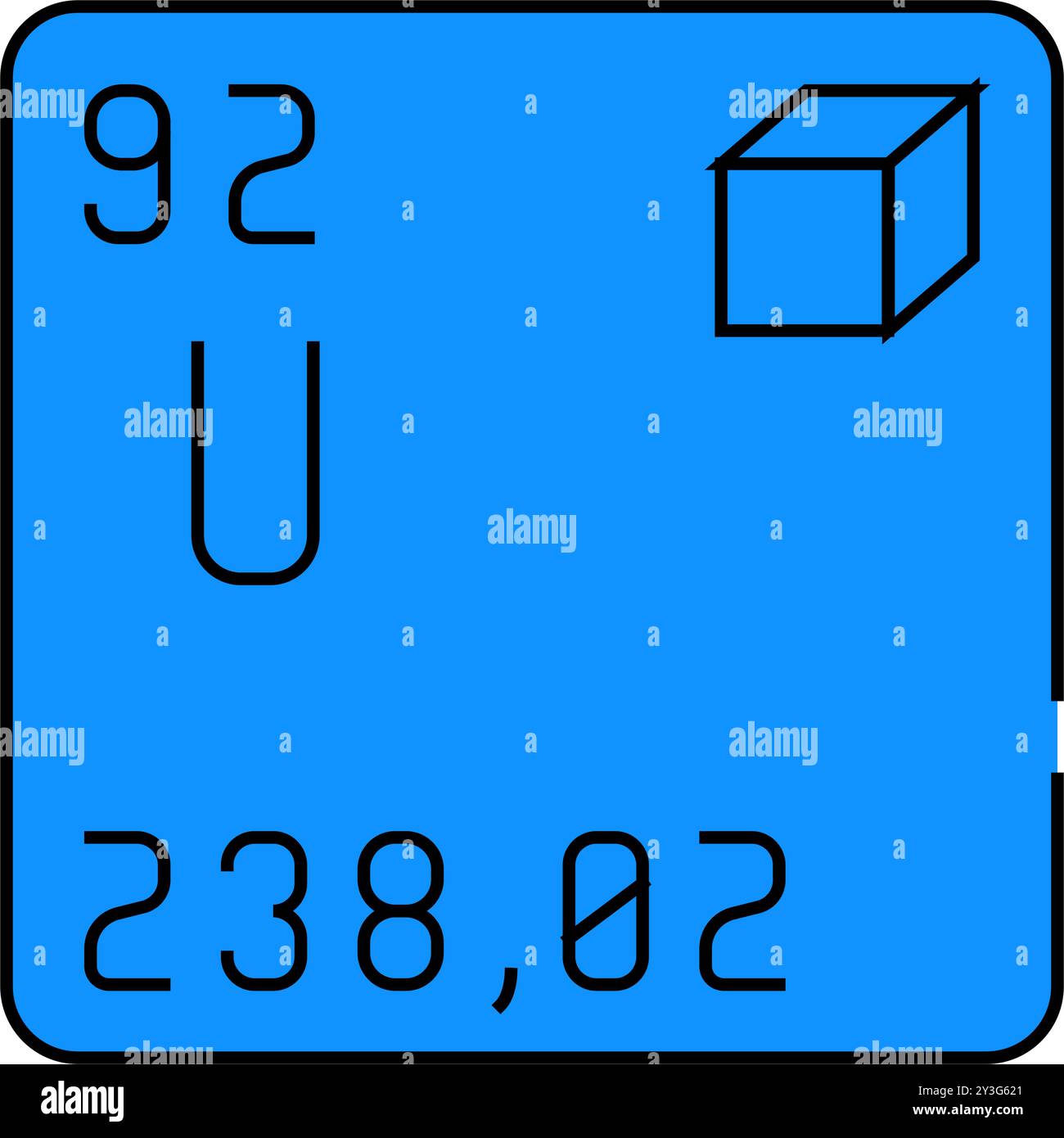 uranium chemical element icon color illustration Stock Vector Image ...