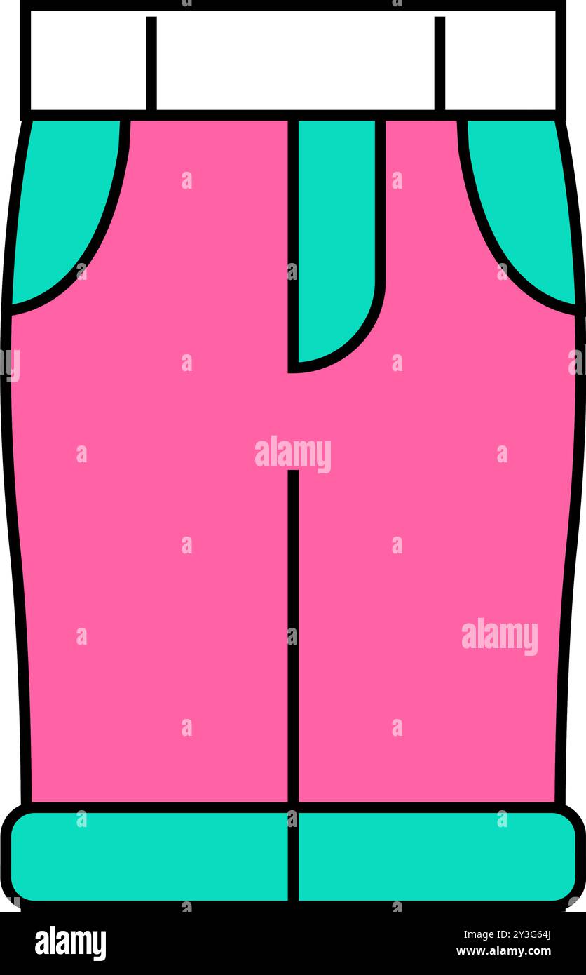 capri pants clothes icon color illustration Stock Vector Image & Art ...