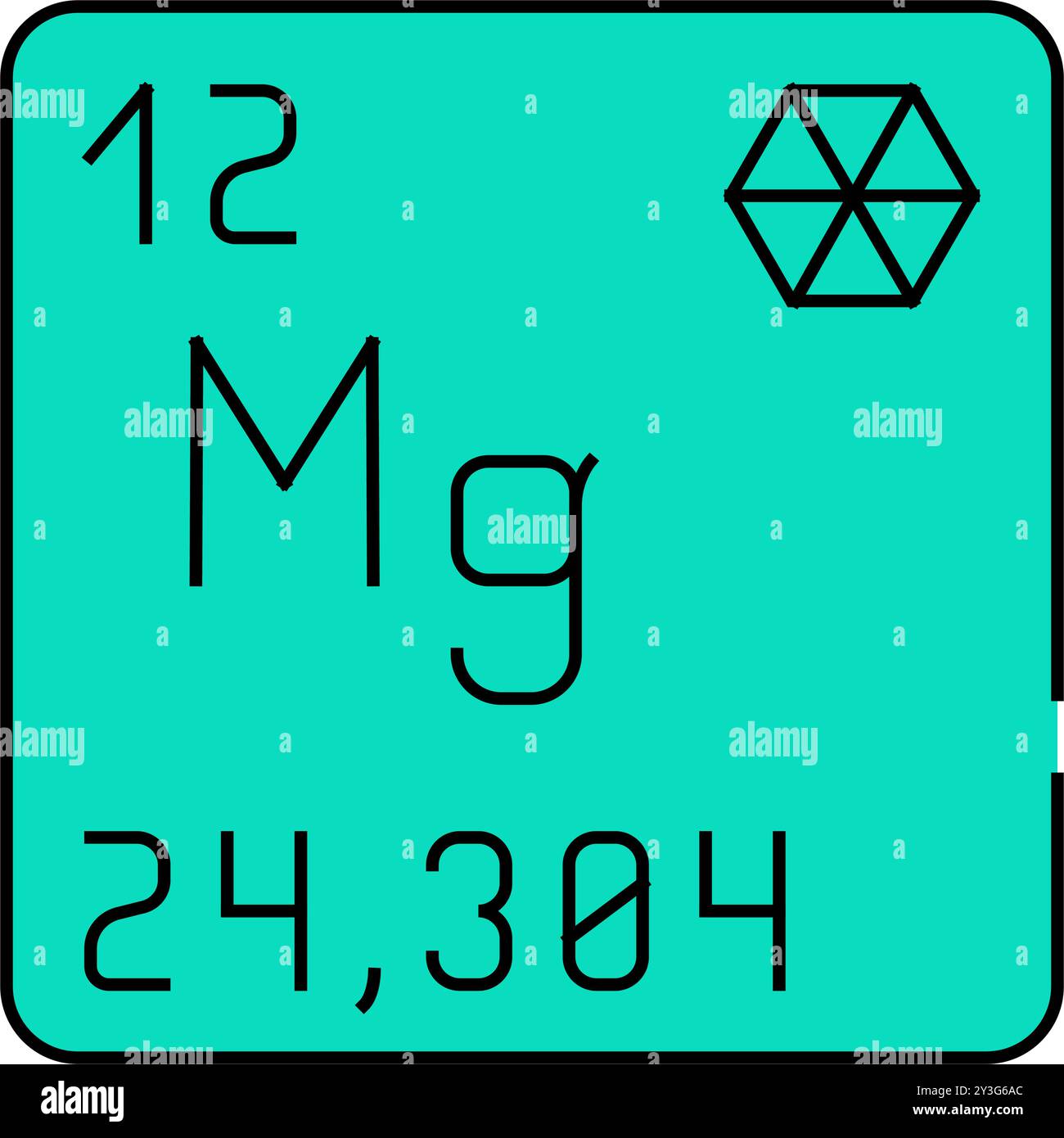 magnesium chemical element icon color illustration Stock Vector Image ...