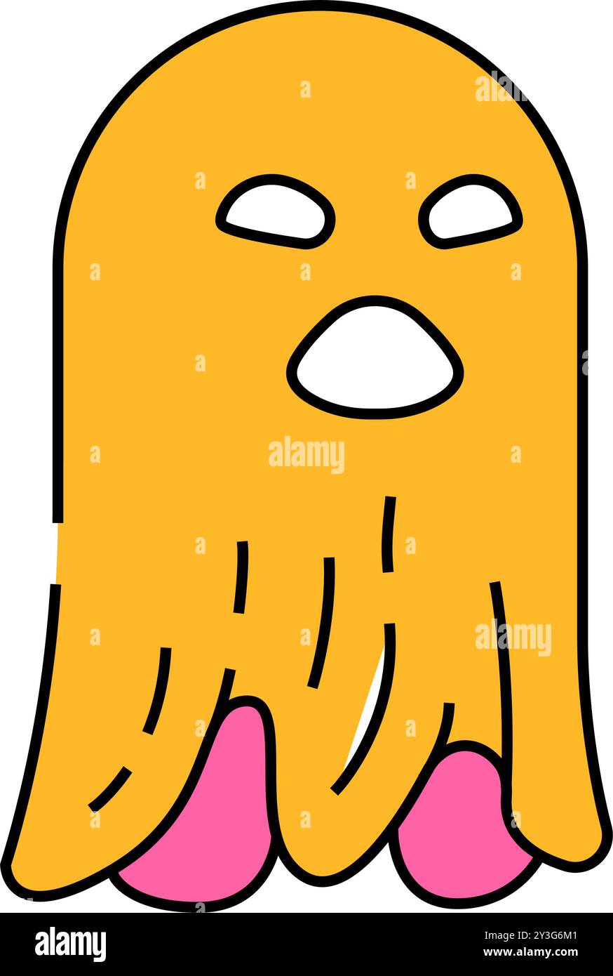 spooky ghost icon color illustration Stock Vector Image & Art - Alamy