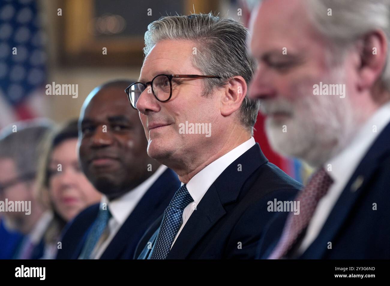 UK Prime Minister Keir Starmer attends a bilateral meeting hosted by ...