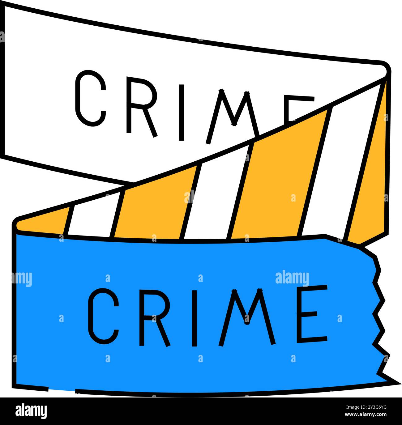 crime scene tape icon color illustration Stock Vector Image & Art - Alamy