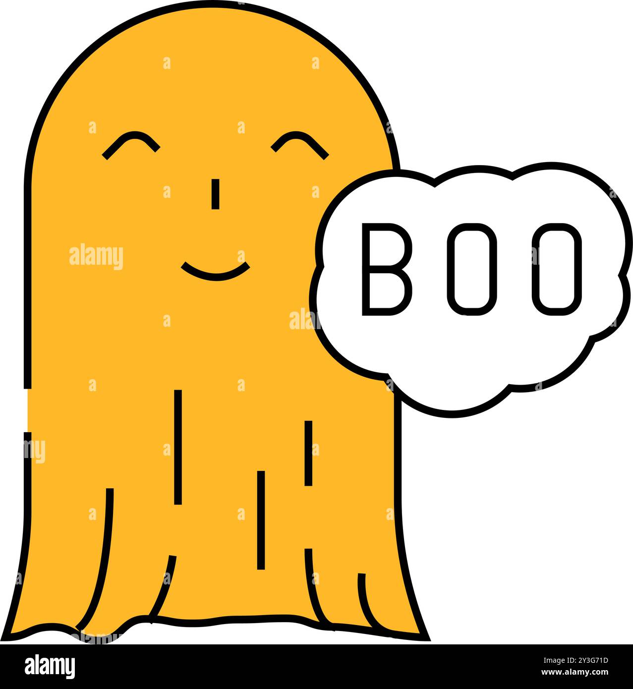 boo ghost icon color illustration Stock Vector Image & Art - Alamy