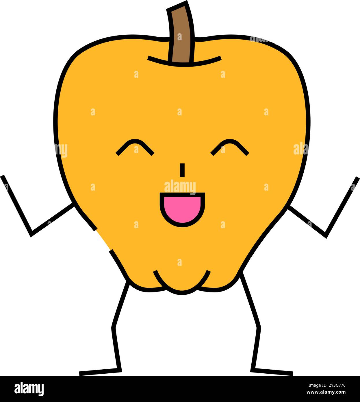 apple fruit character icon color illustration Stock Vector Image & Art ...