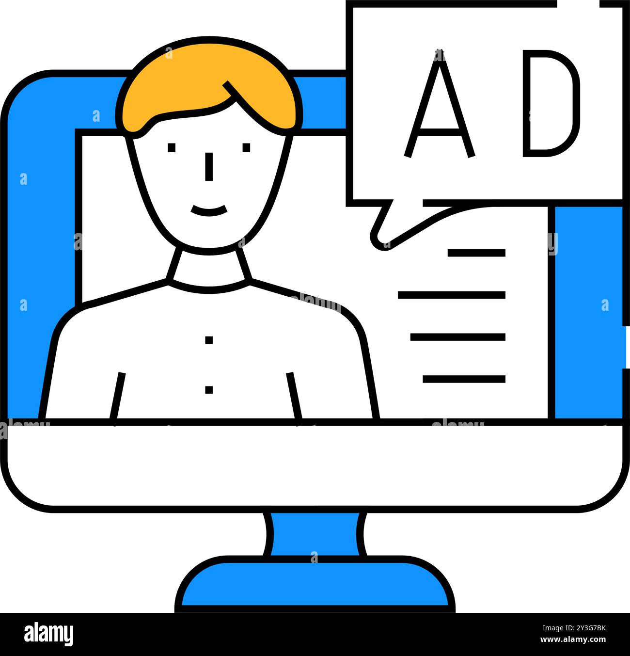 native advertising icon color illustration Stock Vector Image & Art - Alamy