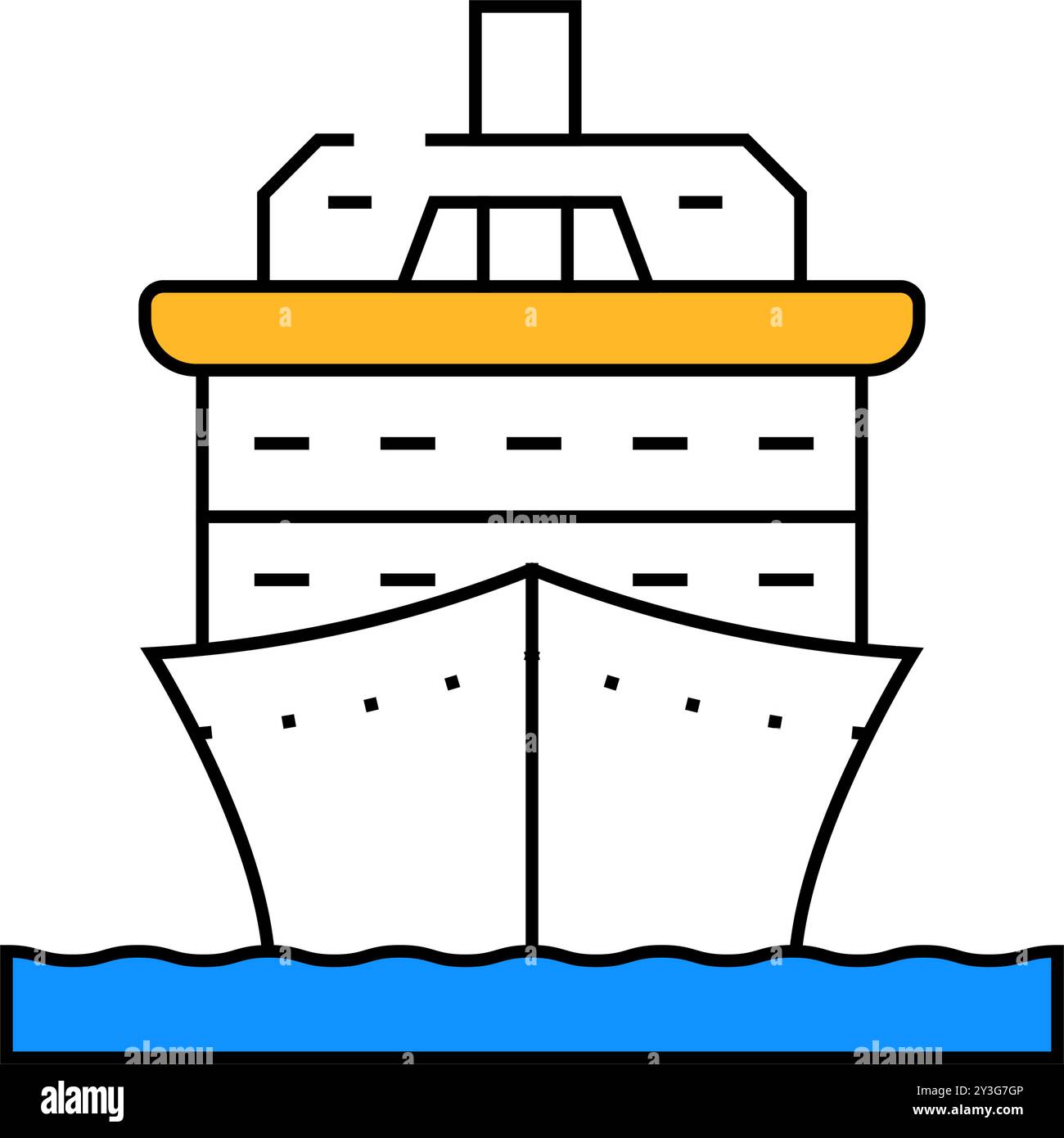 ship transport vehicle icon color illustration Stock Vector Image & Art ...