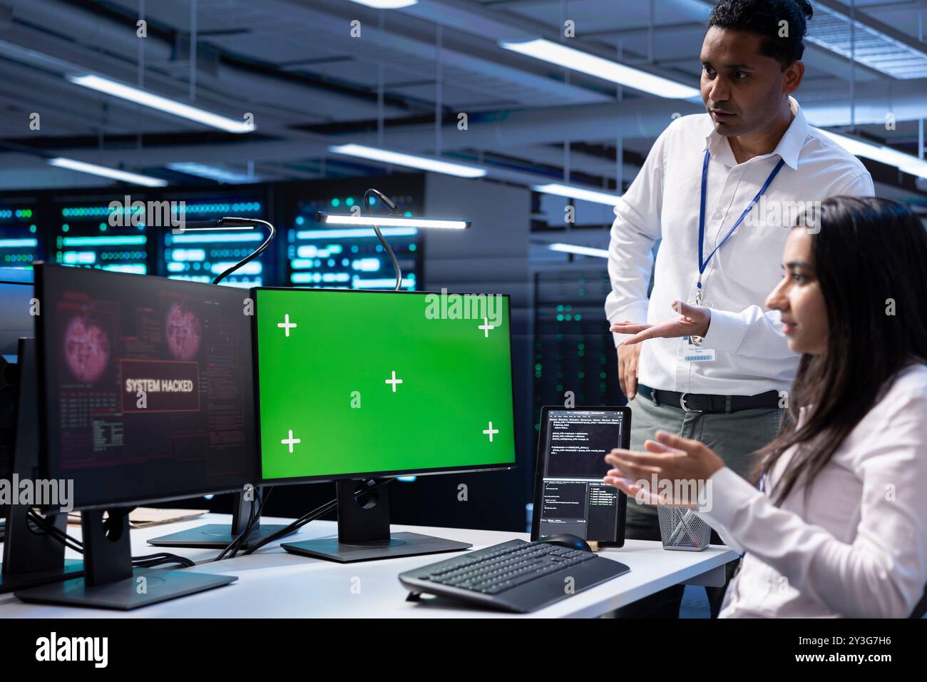 Server hub green screen computer hi-res stock photography and images ...