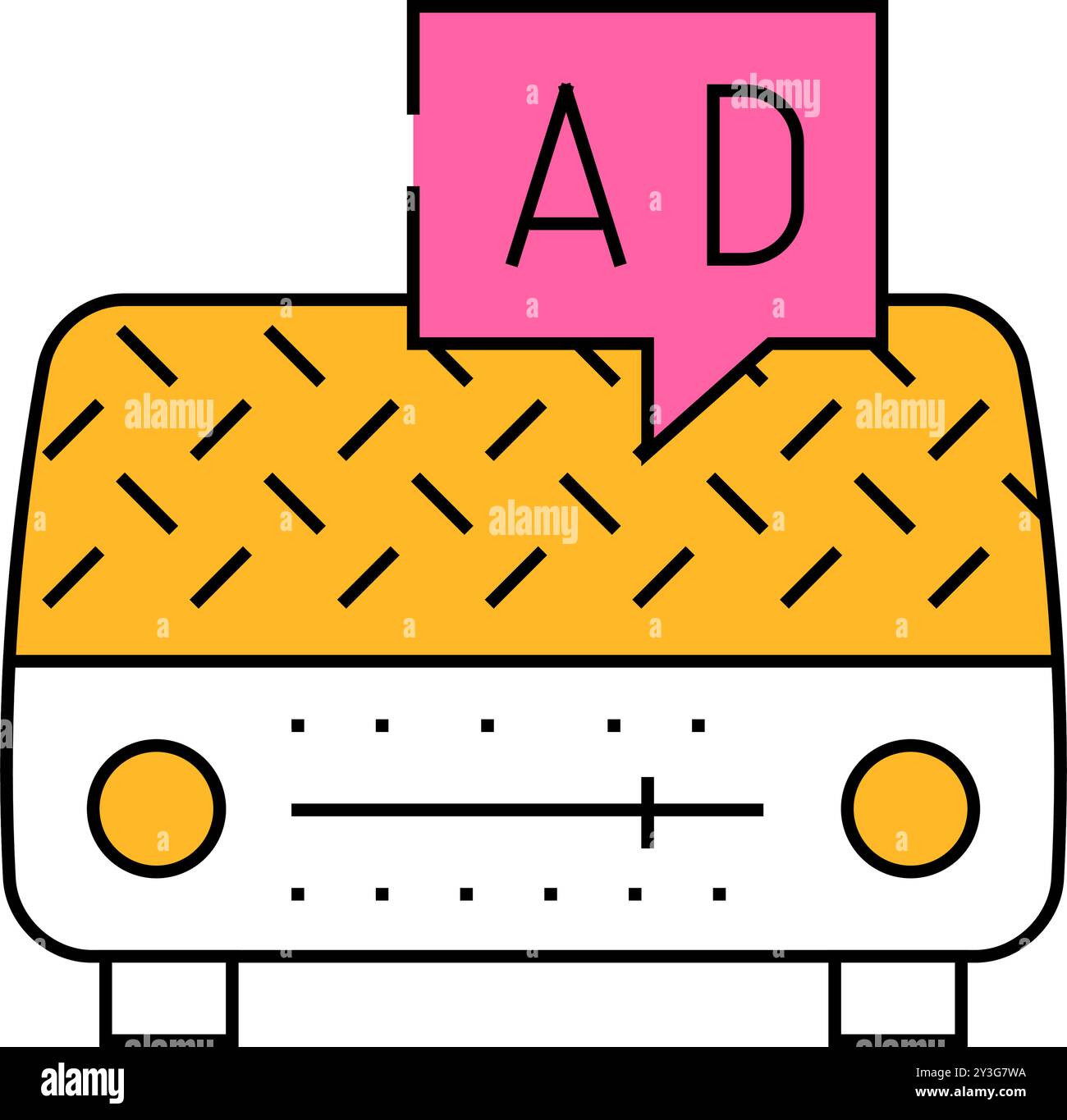 television advertising icon color illustration Stock Vector Image & Art ...