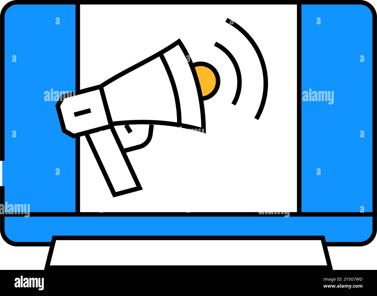 radio advertising icon color illustration Stock Vector Image & Art - Alamy